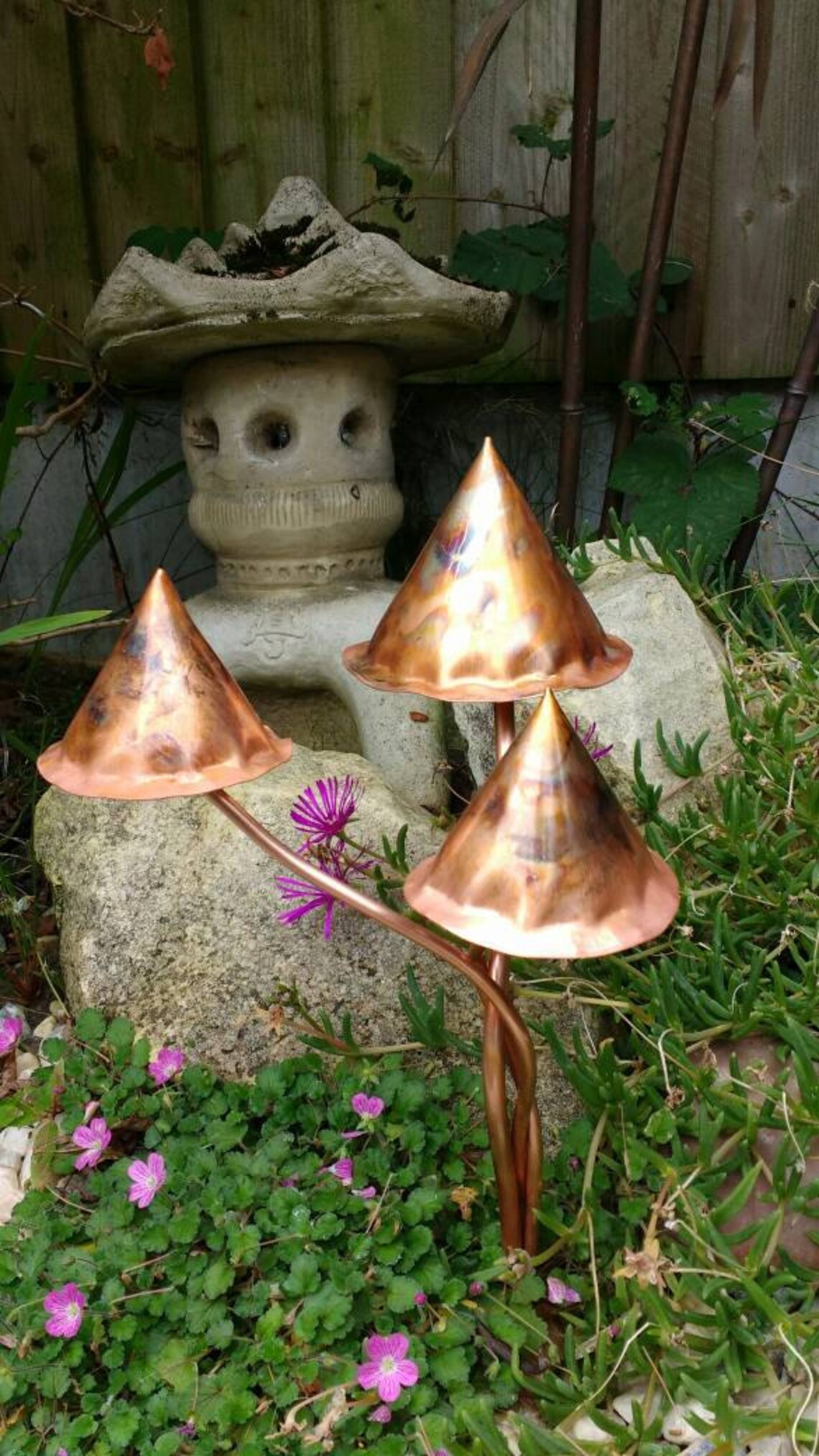 Garden Copper Toadstools Handmade Gift | Etsy UK
