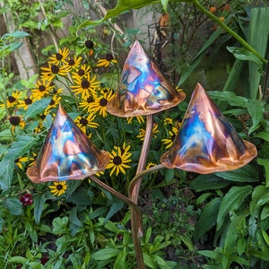 Garden Copper Toadstools Handmade Gift - Etsy UK