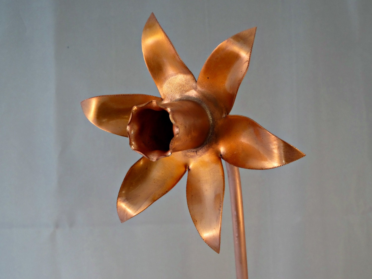 Copper Daffodil Metal Spring Flower - Etsy