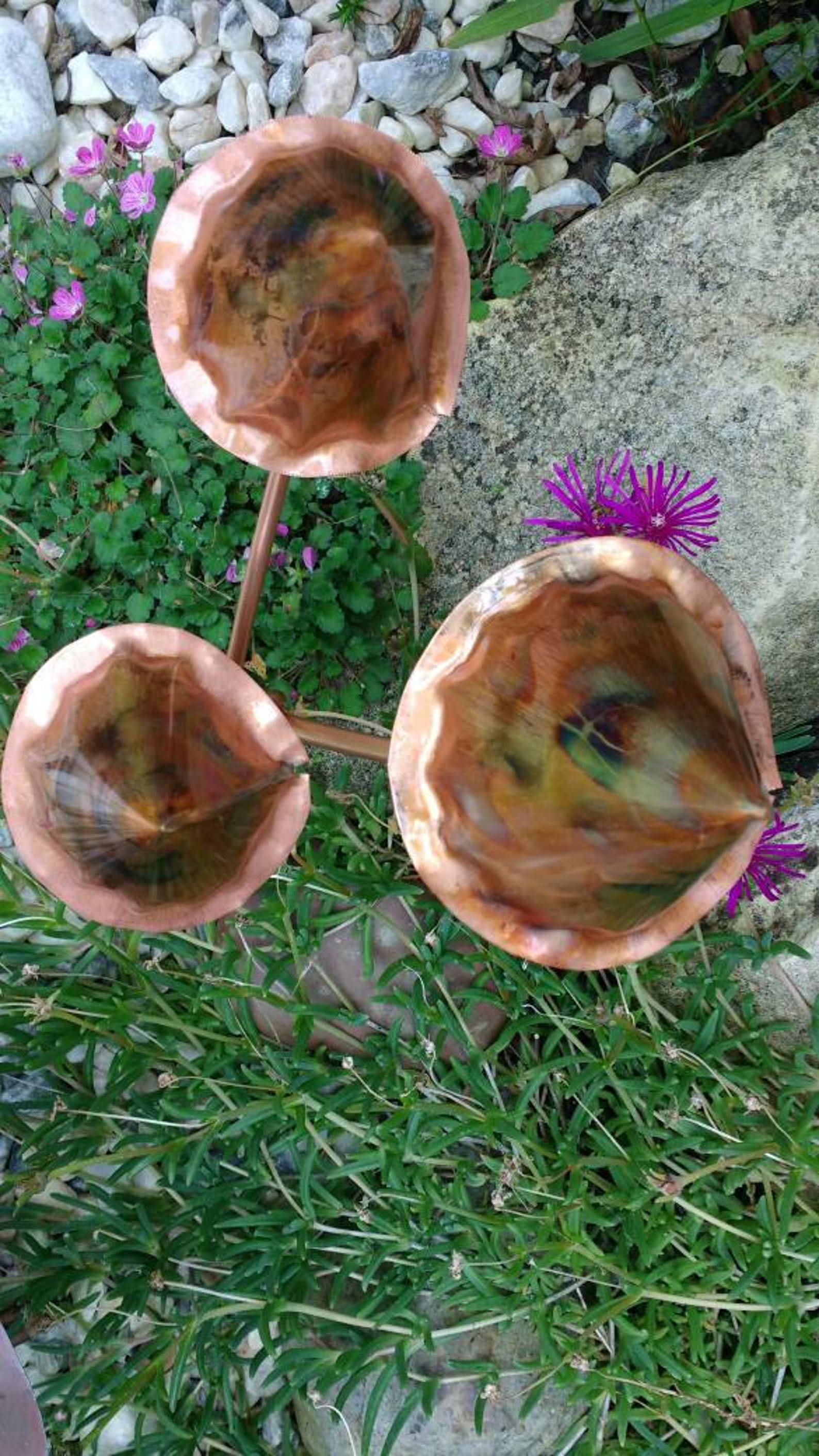 Garden Copper Toadstools Handmade Gift | Etsy UK