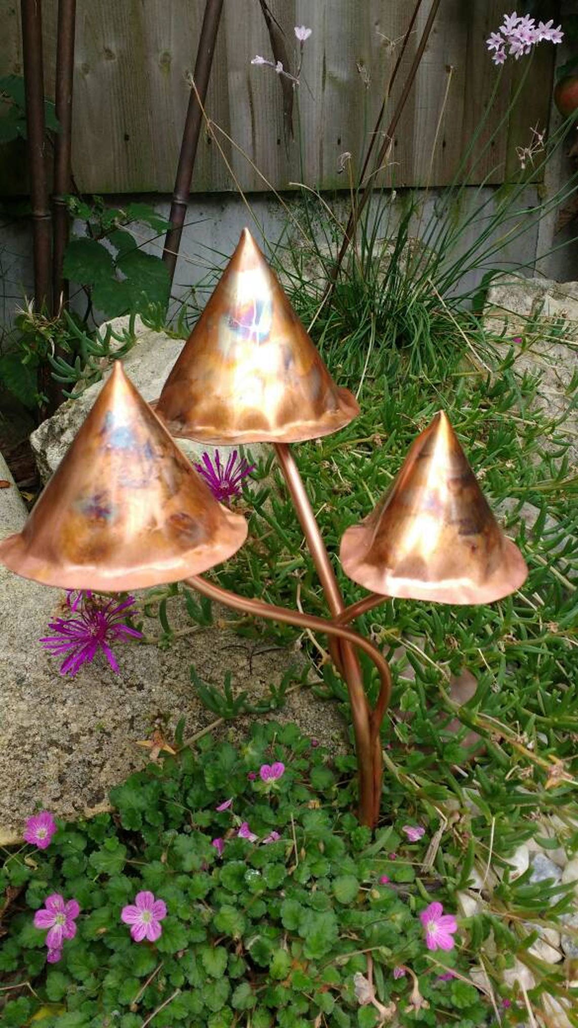 Garden Copper Toadstools Handmade Gift | Etsy UK