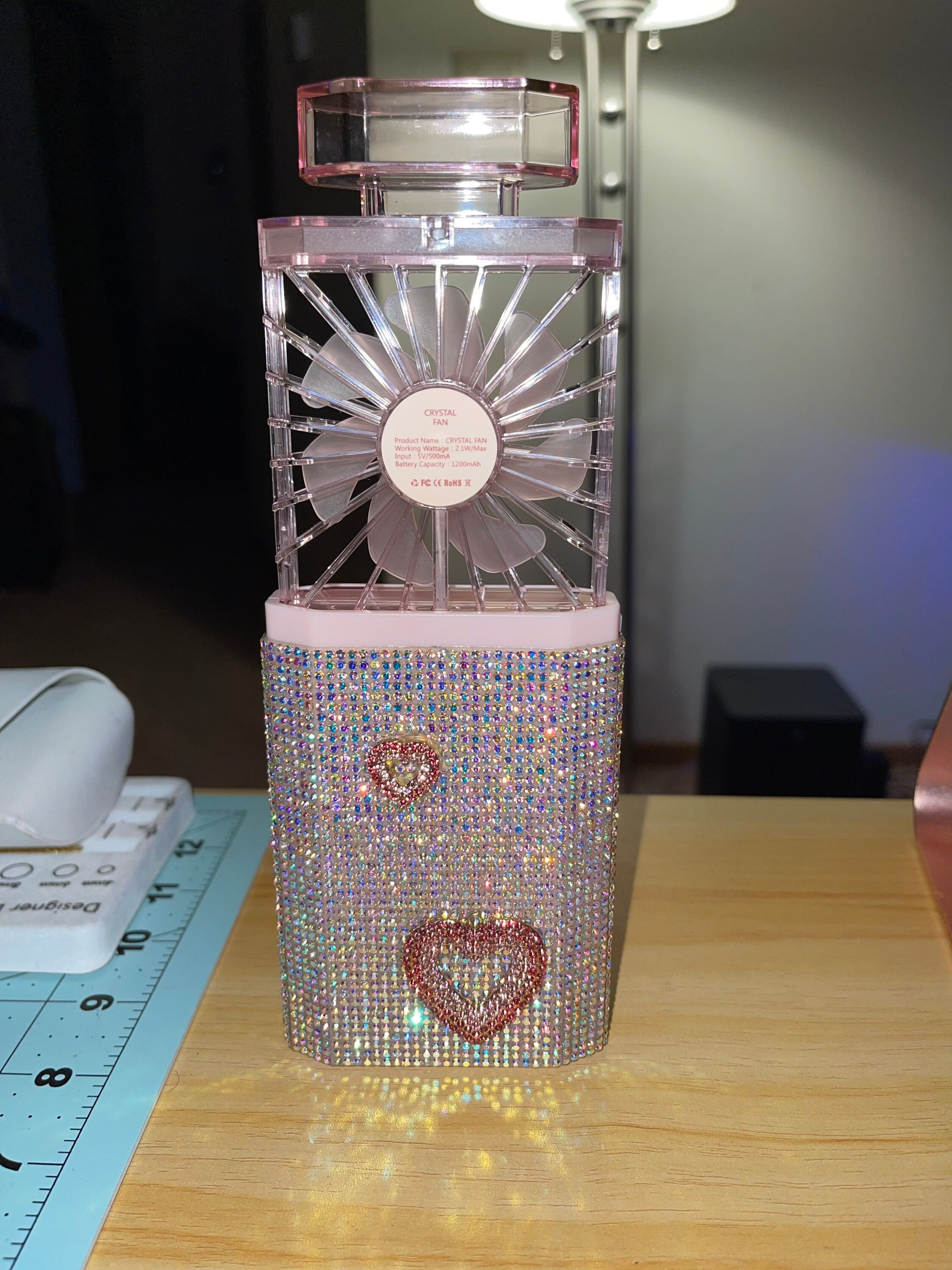 Bedazzled Portable Handheld/desktop USB Fan - Etsy