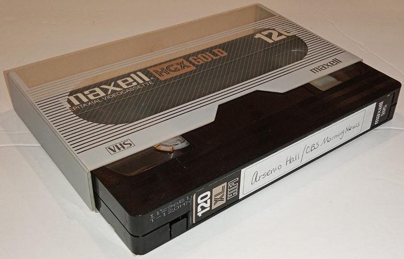 1990-91 VHS Recorded Video Tape, WWOR Arsenio Hall Show, CBS Mornings ...
