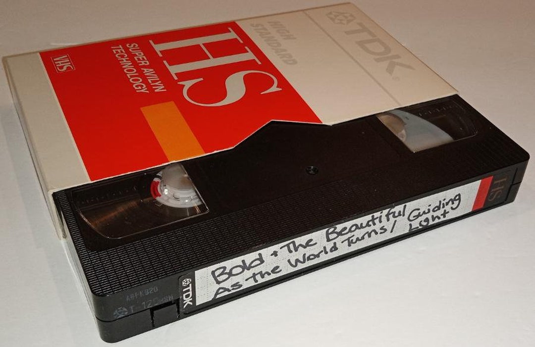 1990 VHS Recorded Video Tape, CBS Bold & Beautiful, as the World Turns ...