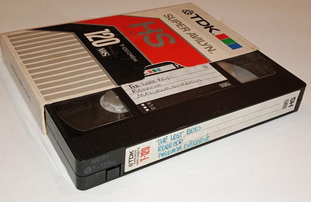 1989 VHS Recorded Video Tape, Showtime Lost Boys, Robocop, Maximum ...