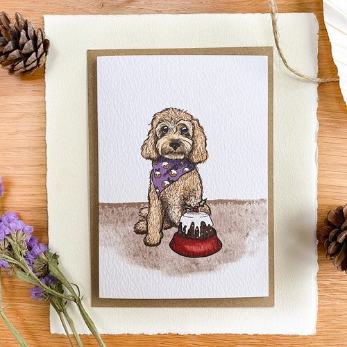Cavapoo / Doodle Dog Christmas Card 6 X 4 Blank - Etsy