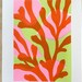 Ocean 'coral' Abstract Screen Print - Etsy