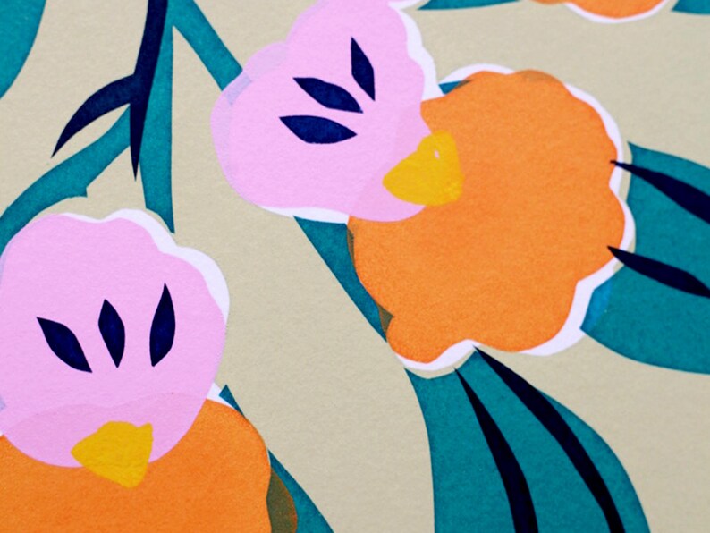 Flowers Screen Print - Etsy