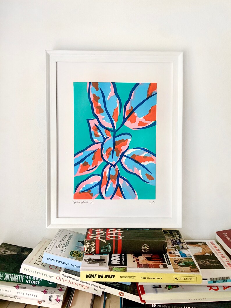 Colourful Ficus House Plant Screen Print - Etsy