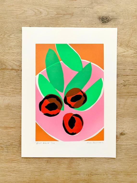 Fruit Bowl Screen Print | Etsy