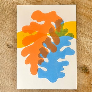 Colourful Layered Shapes A4 Screen Print - Etsy UK