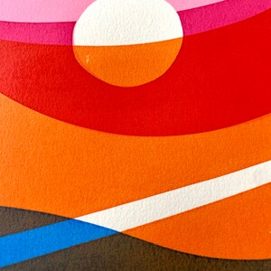 Abstract Layered Sunset A4 Screen Print | Etsy