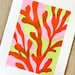 Ocean 'coral' Abstract Screen Print - Etsy