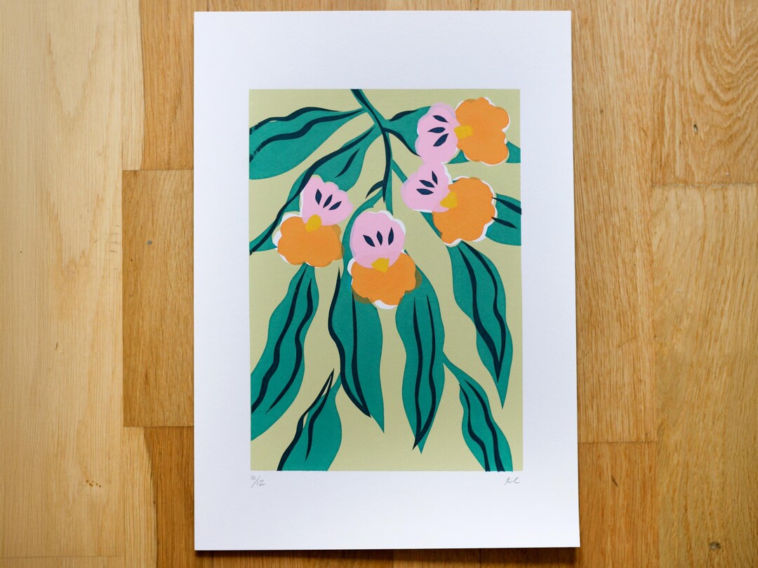 Flowers Screen Print - Etsy
