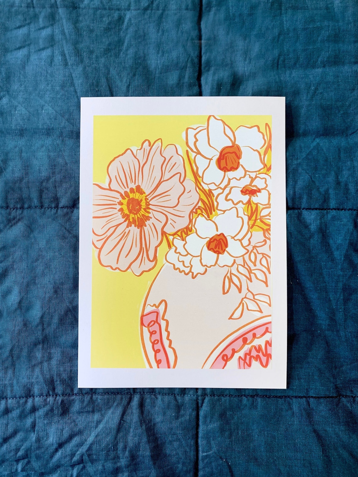 Stampa di illustrazione di vaso di fiori - Etsy Italia