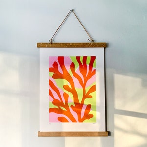 Ocean 'coral' Abstract Screen Print - Etsy