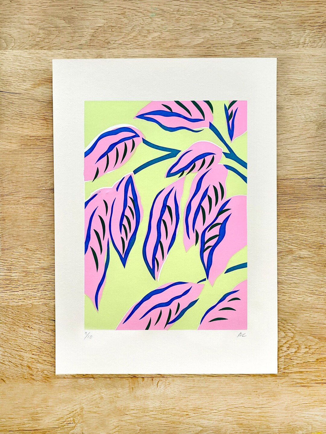 Colourful Leaves A3 Screen Print - Etsy