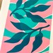 Spring Leaves A4 Screen Print - Etsy