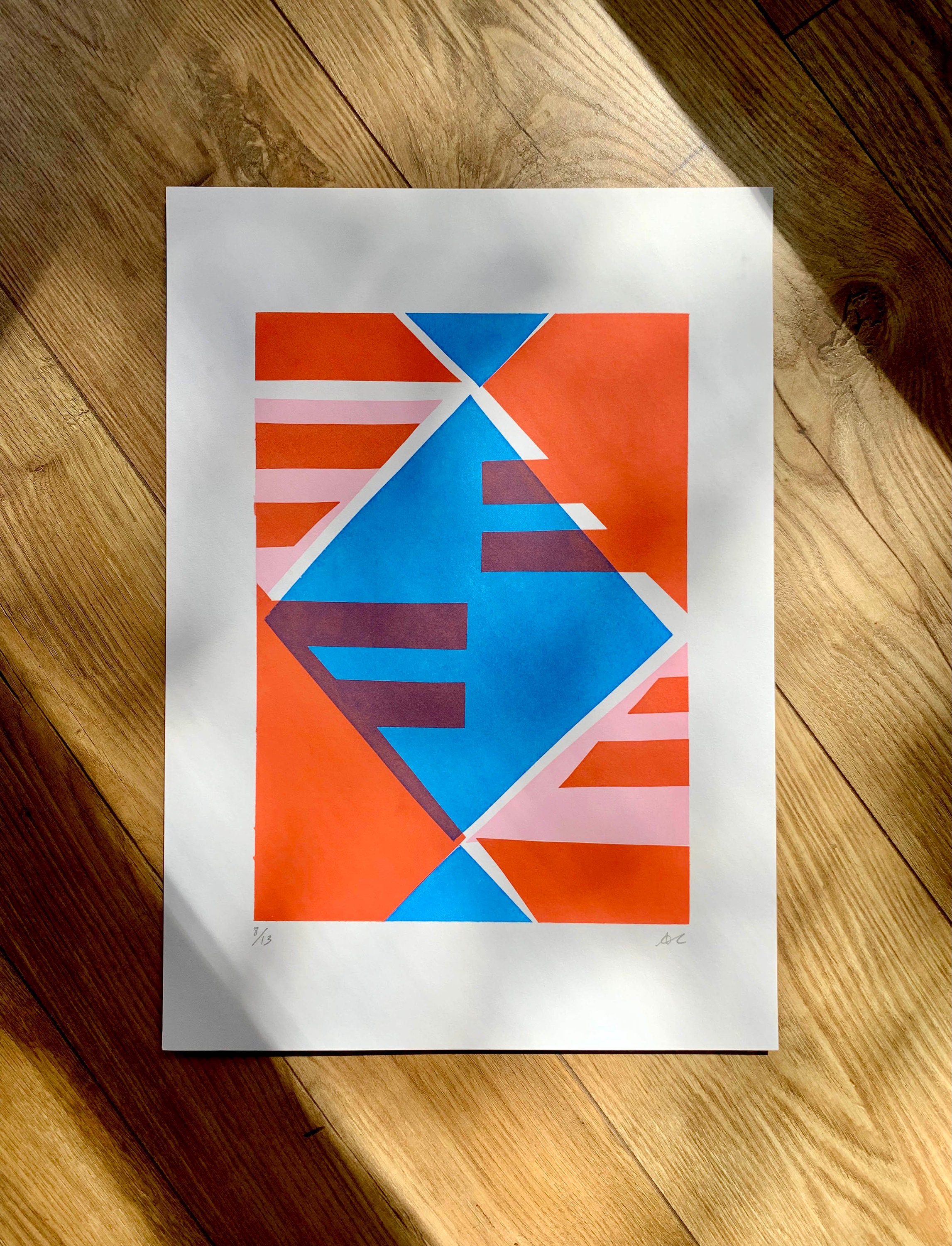 Geometric Pattern A3 Screen Print - Etsy