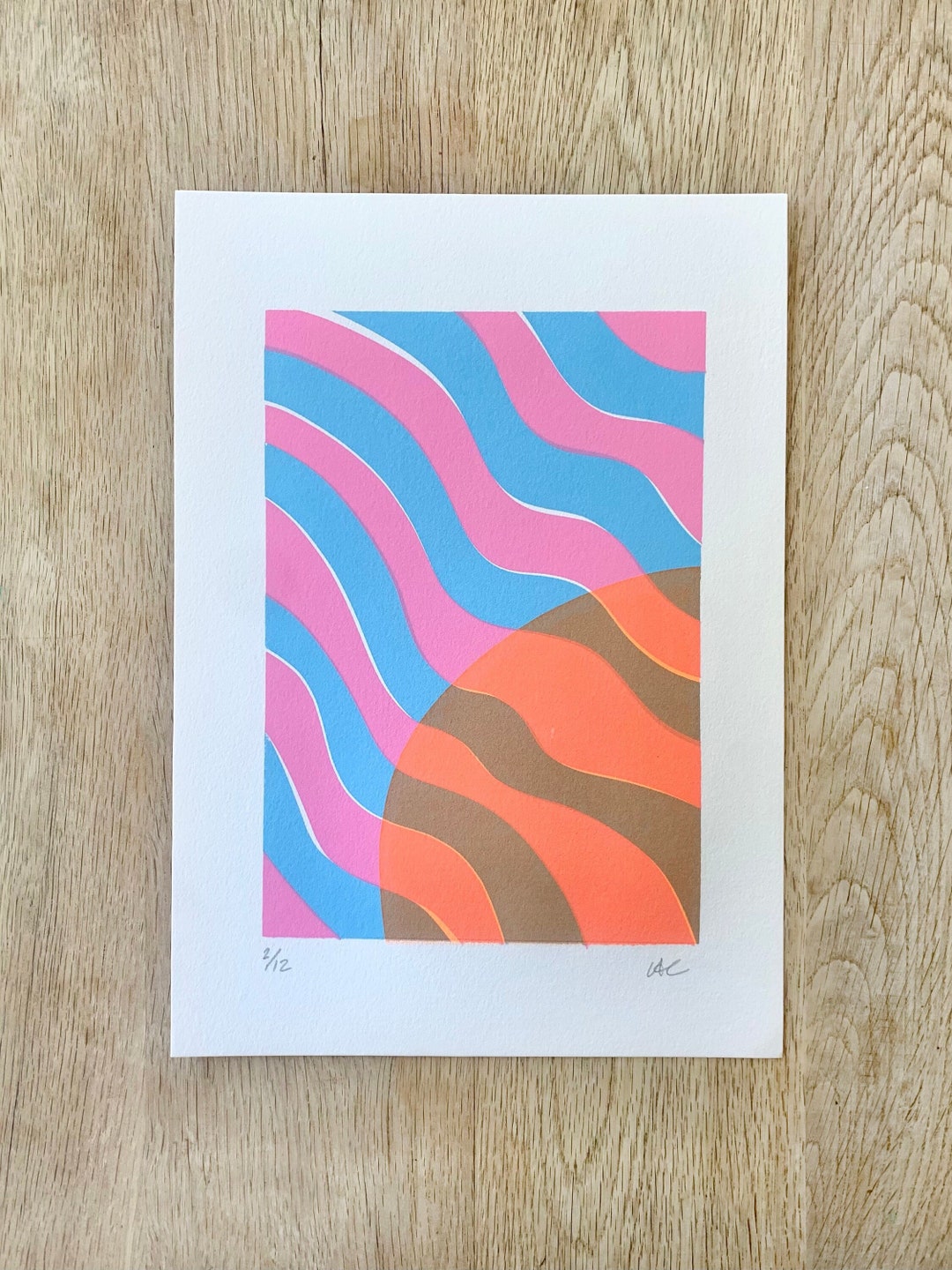 Water Ripples A4 Screen Print - Etsy