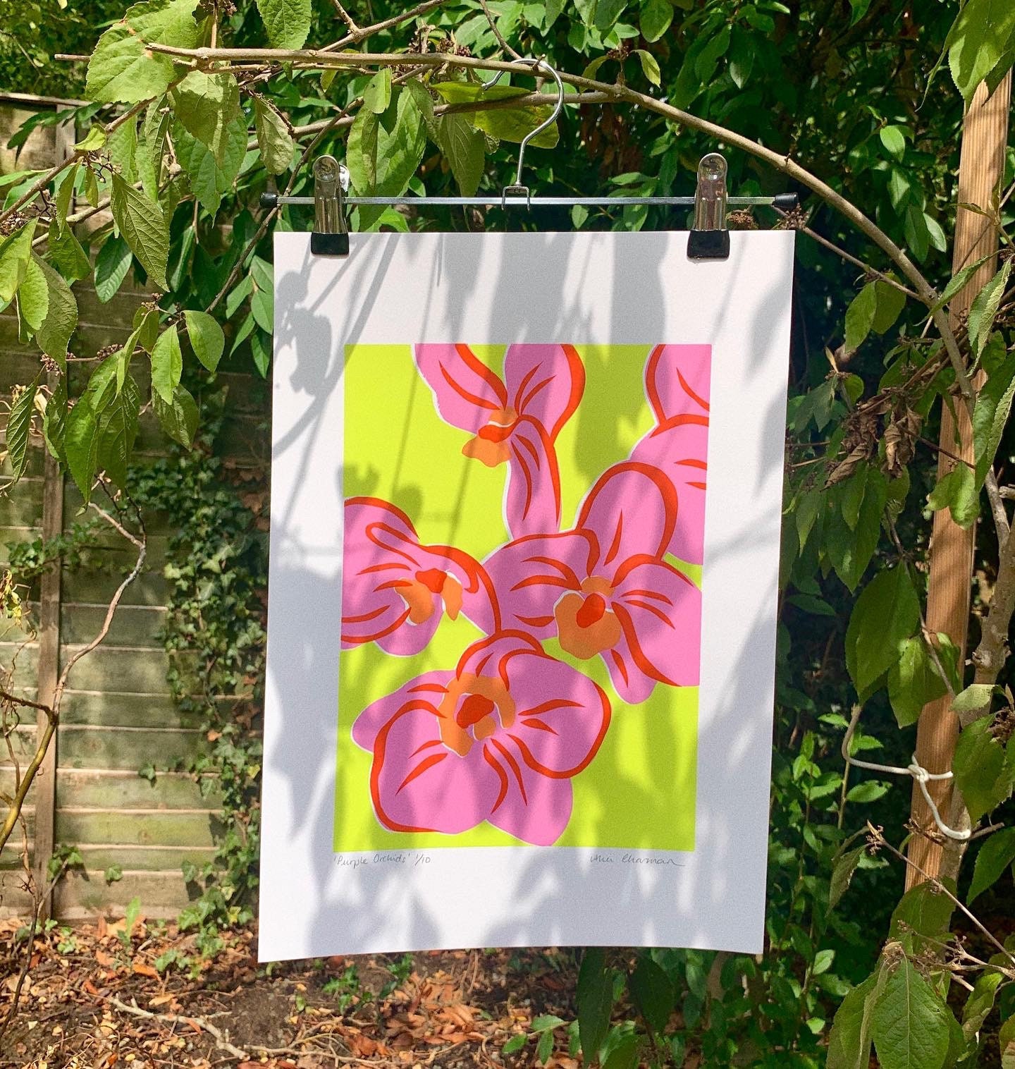 Purple Orchids Screen Print - Etsy