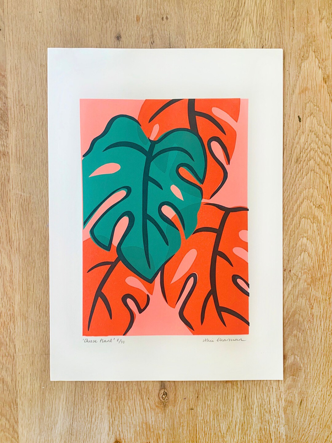 Cheese Plant Leaves Screen Print - Etsy