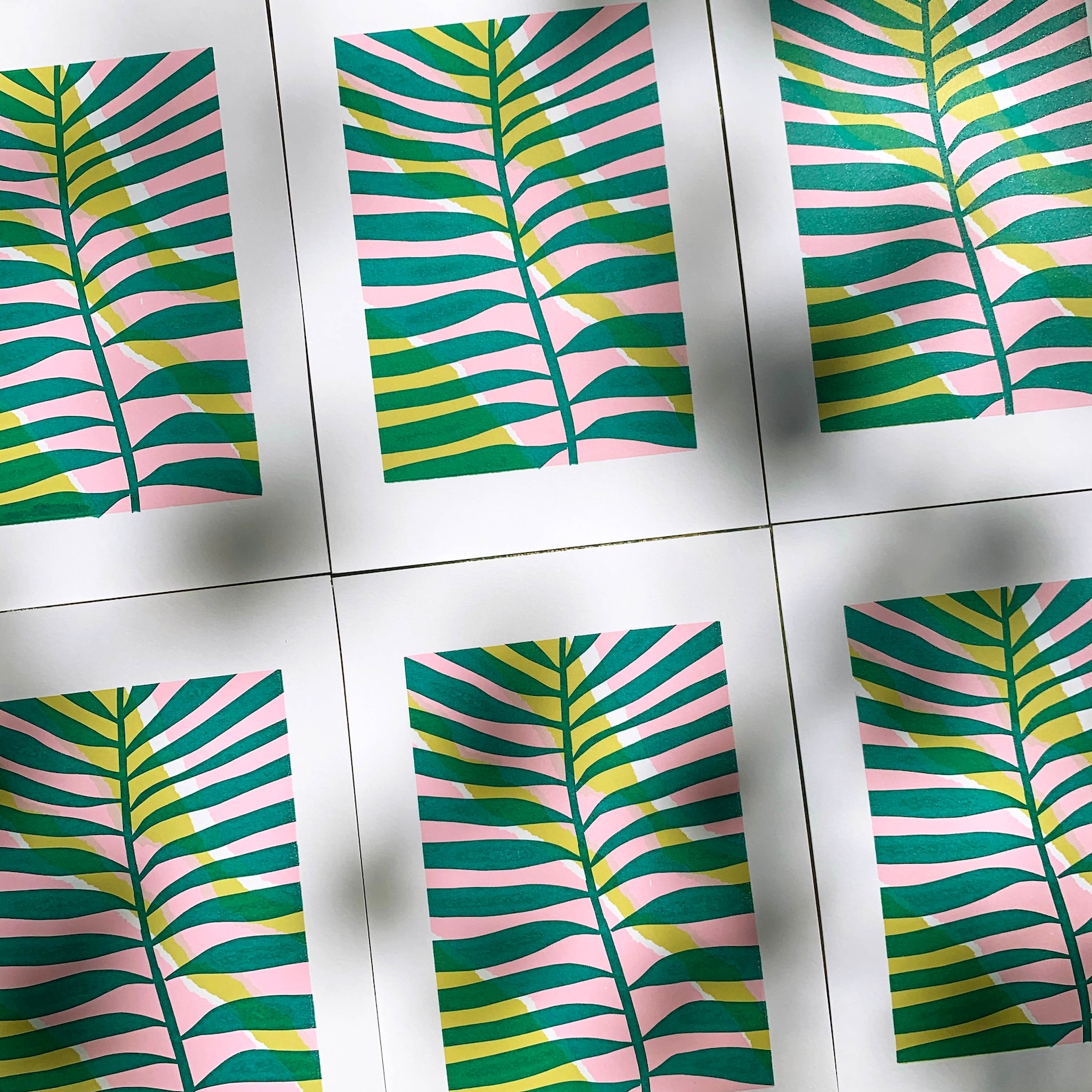 Palm Leaf A4 Screen Print - Etsy