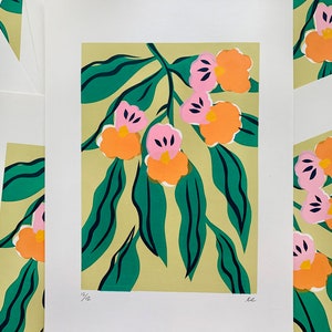 Flowers Screen Print - Etsy