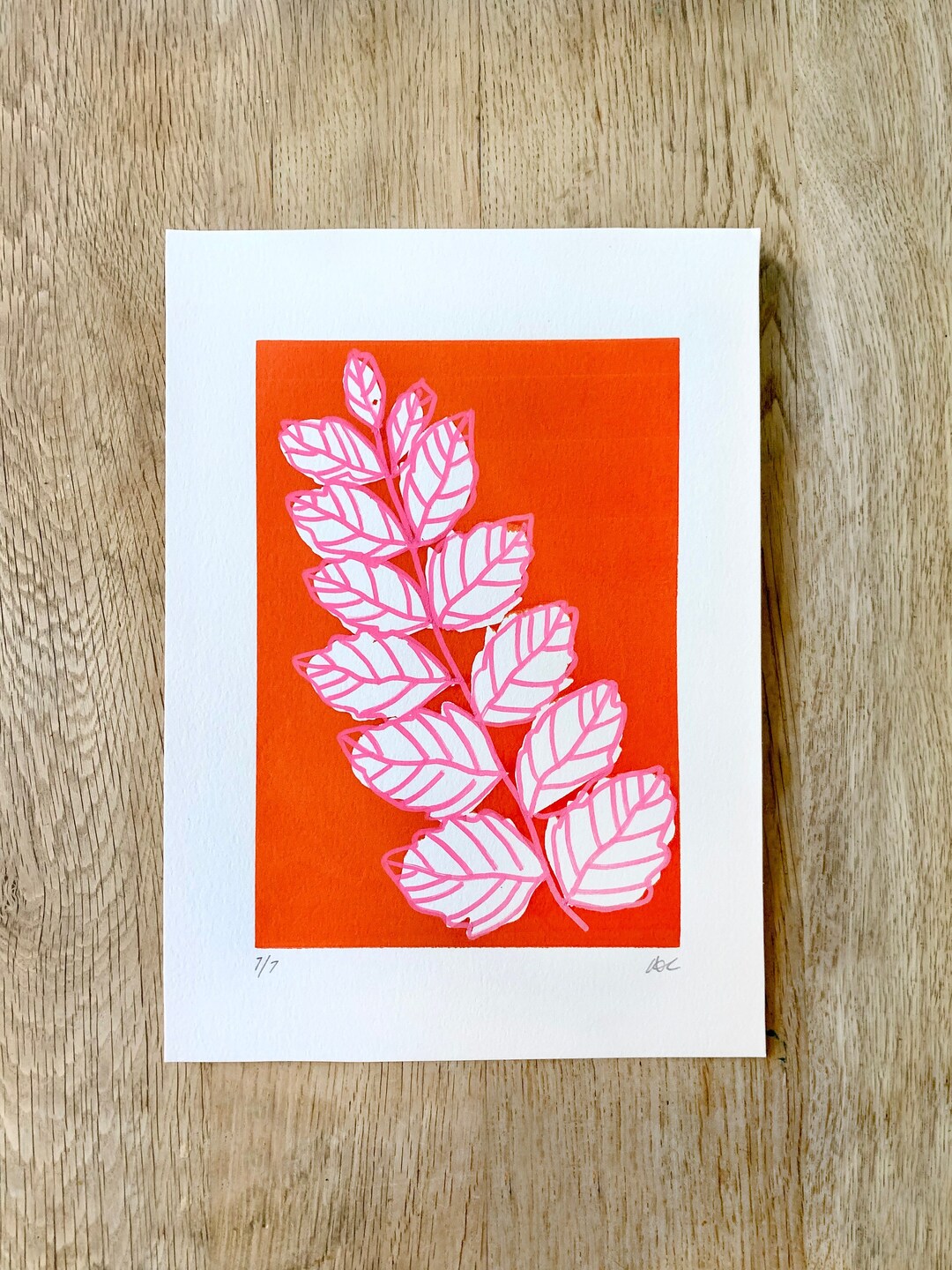 Leaf A4 Screen Print - Etsy