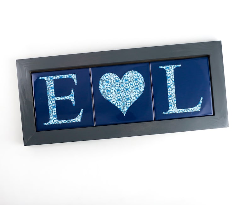 Large Ceramic Letters, Personalised Wall Art, Scrabble Tile Art ...