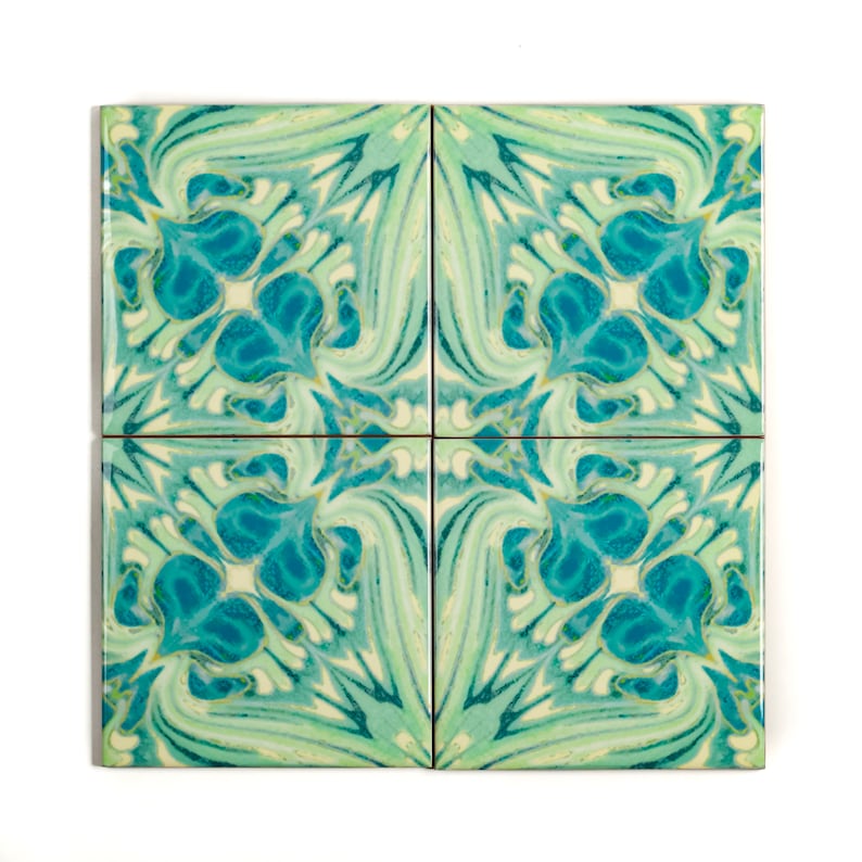 William Morris Vintage Tiles Original Design Blue Green - Etsy