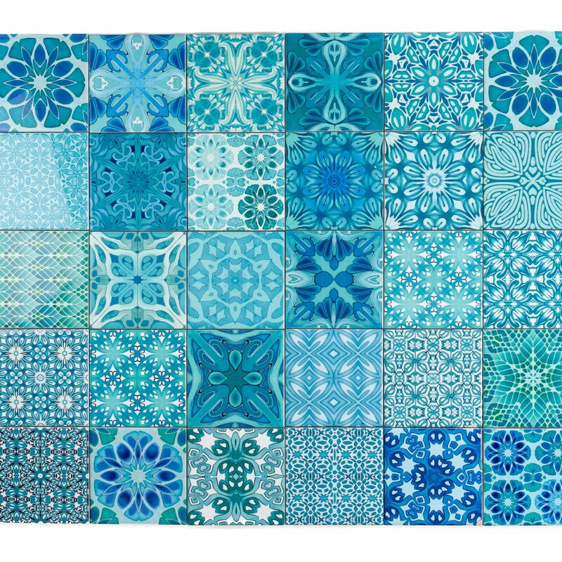Turquoise Tiles - Etsy