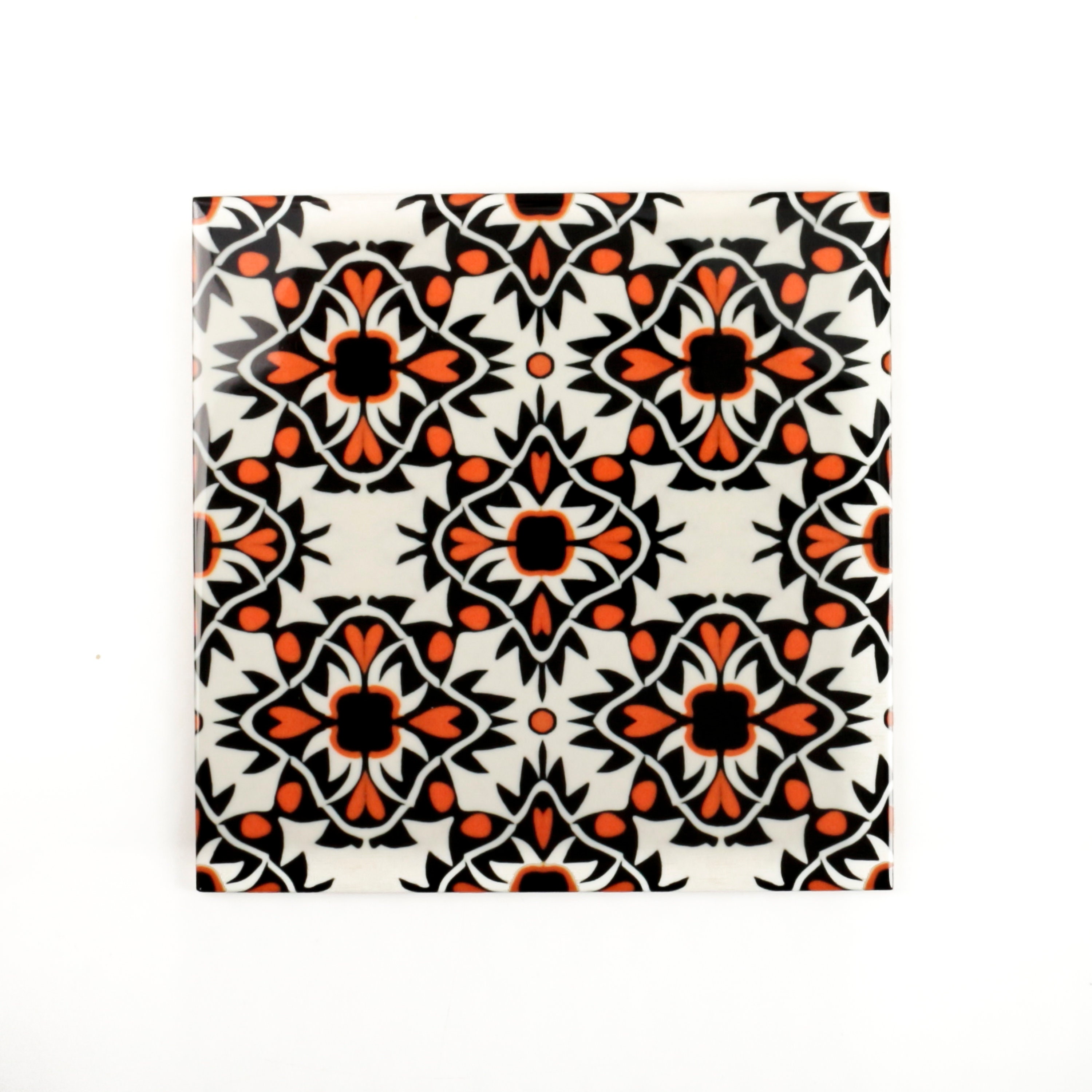 Mexican Style Ceramic Splashback Tiles Orange Black Cream - Etsy