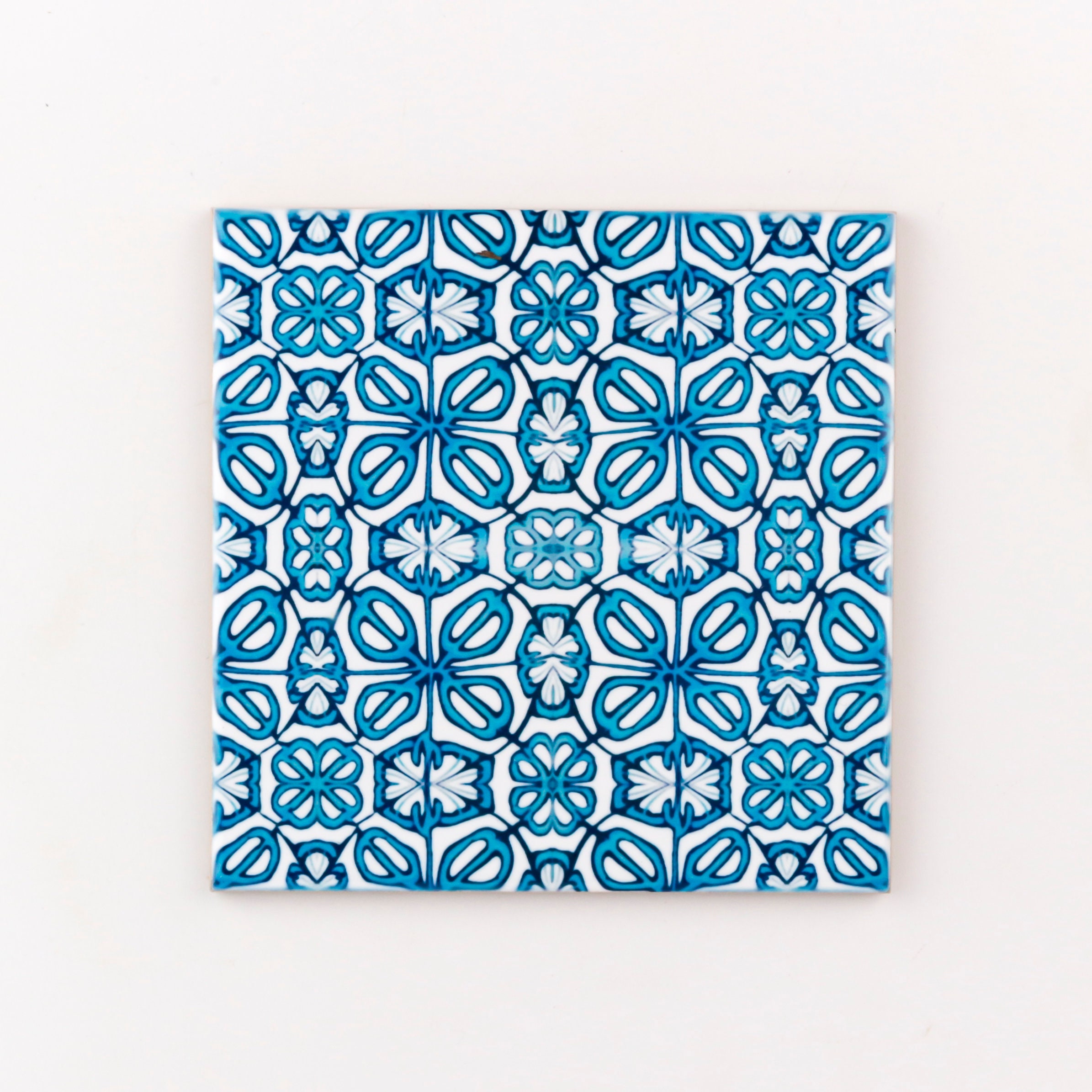 Moorish Blue Flower Tiles 6 Inch Square Tiles Turkish Iznik | Etsy