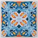 Spanish Kitchen Tiles, Moroccan Style Tiles, 6 Inch Blue Orange Ceramic ...