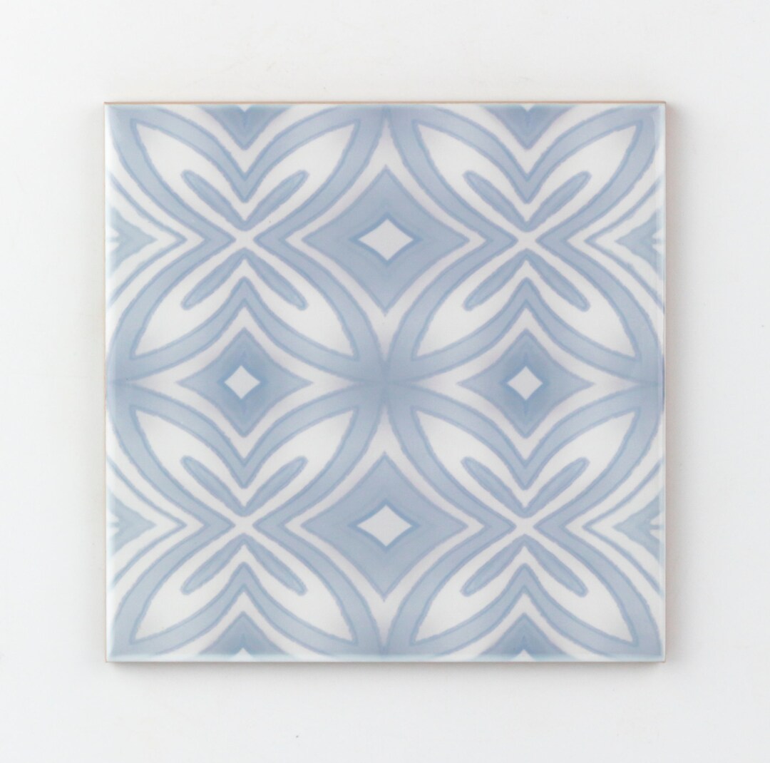 Grey Star Design Hand Printed Ceramic Tiles, 6 Inch Decorative Tile ...