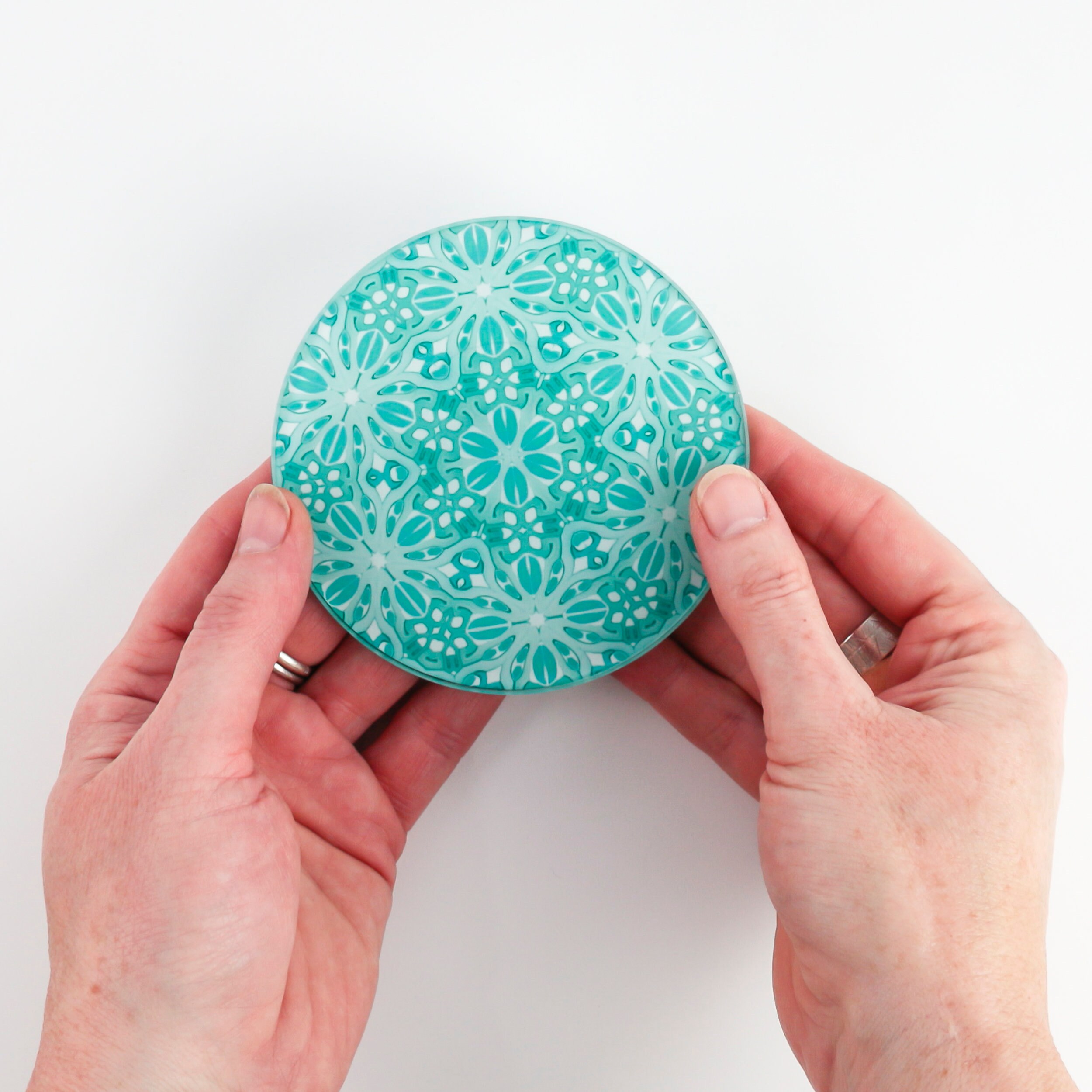 Pretty Coaster Set Quality Glass Hand Printed Coaster. - Etsy UK