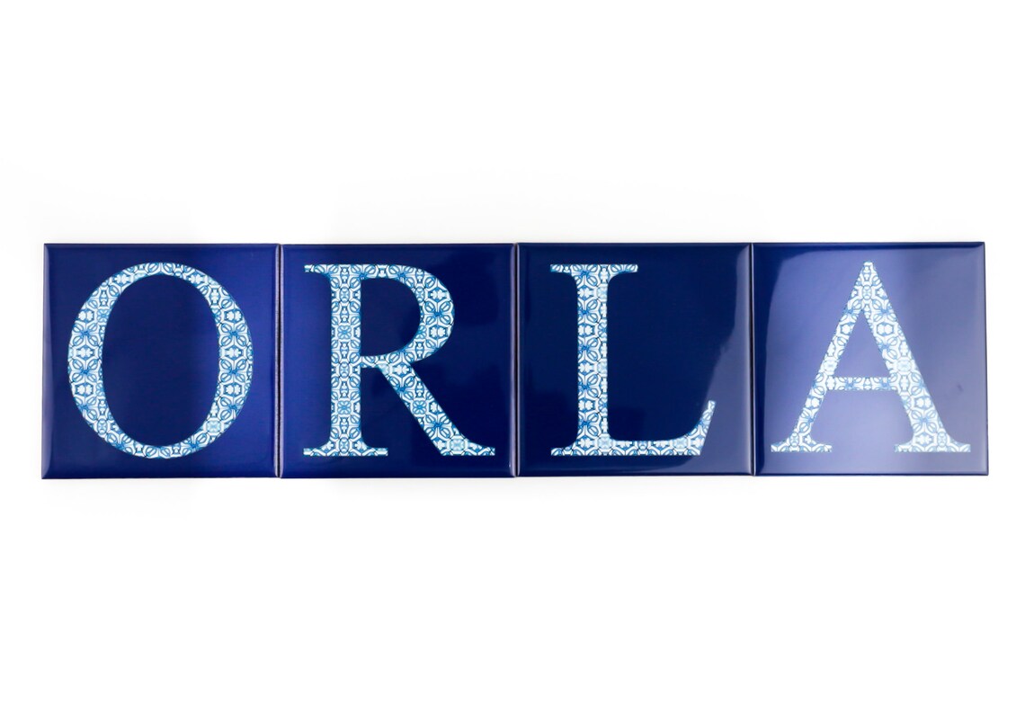 Large Ceramic Letters, Personalised Wall Art, Scrabble Tile Art ...