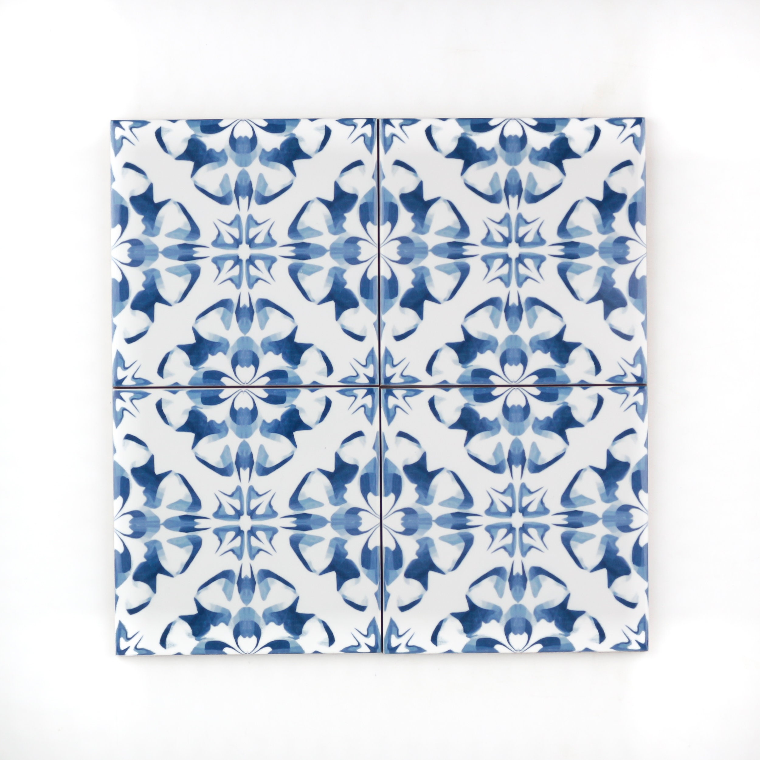 SET of 20 Blue White Patchwork Tiles, FREE UK Delivery. Blue White Hand ...