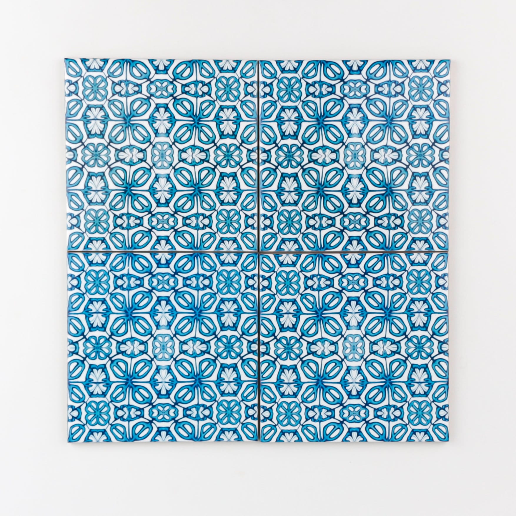 Moorish Blue Flower Tiles 6 Inch Square Tiles Turkish Iznik | Etsy