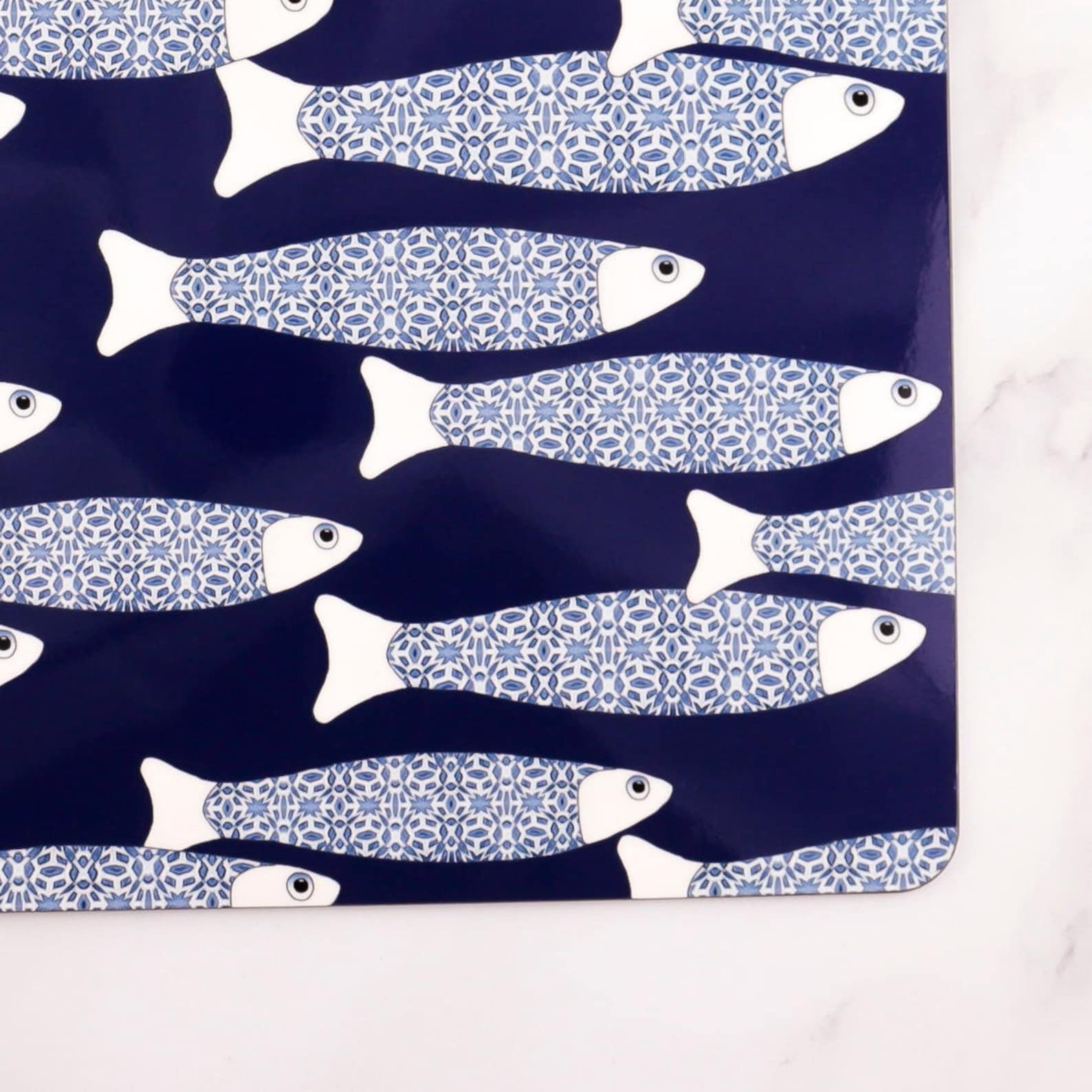 Ocean Table Mat Navy Blue Seaside Decor Extra Large Melamine - Etsy