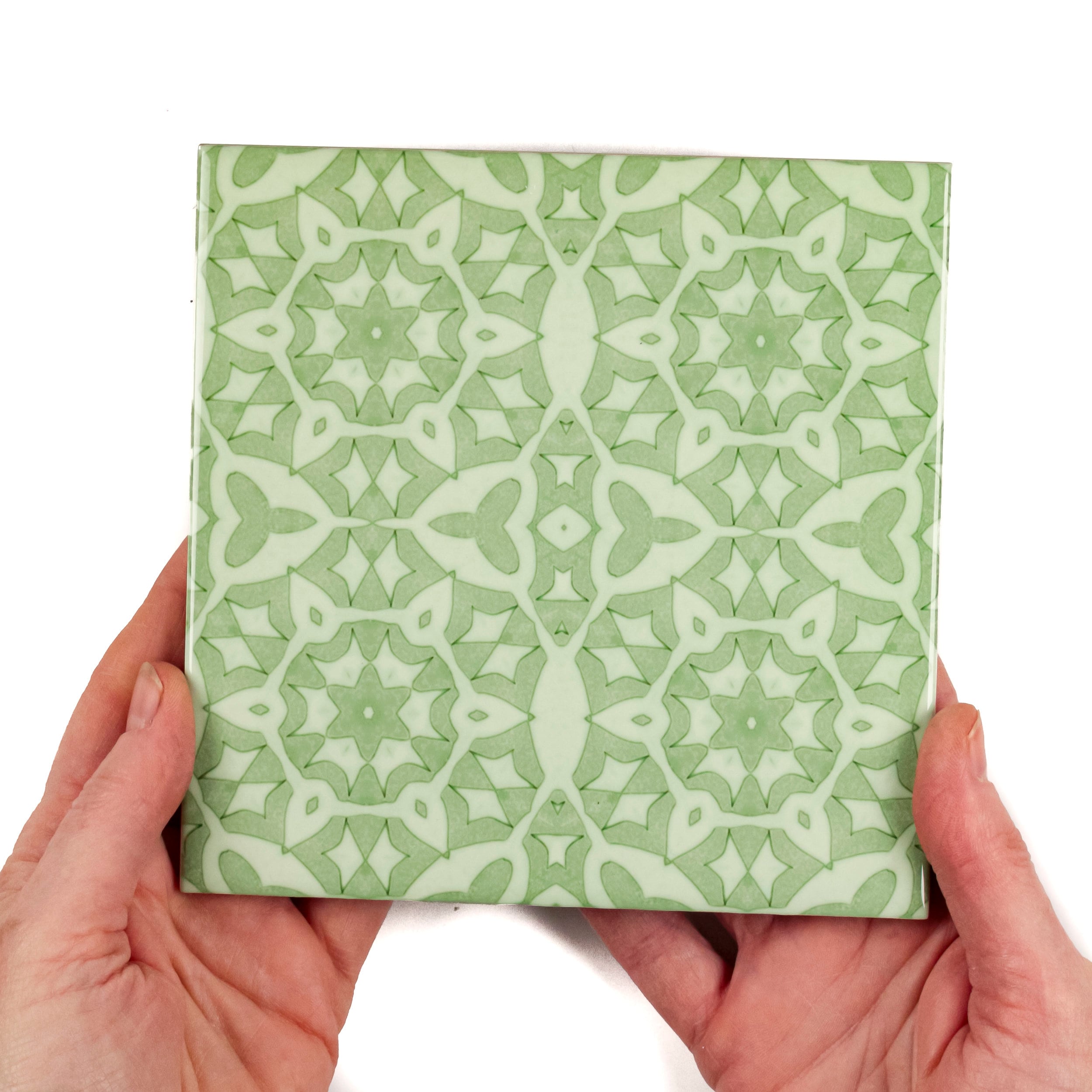 Soft Green 'carved Stonework' Tiles, Green Kitchen Decor, Craftsman ...