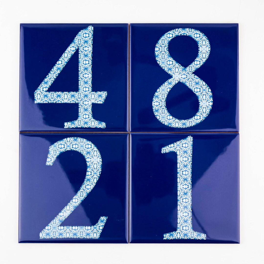 Large Ceramic Numbers, Personalised Wall, Scrabble Tile Art, Ceramic ...