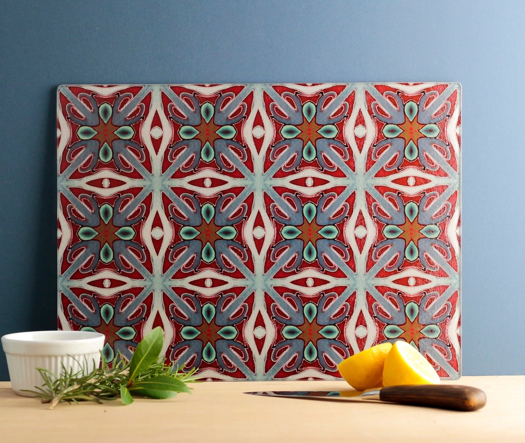 Red Burgundy Worktop Protector - Colourful Chopping Board - Rich Red ...