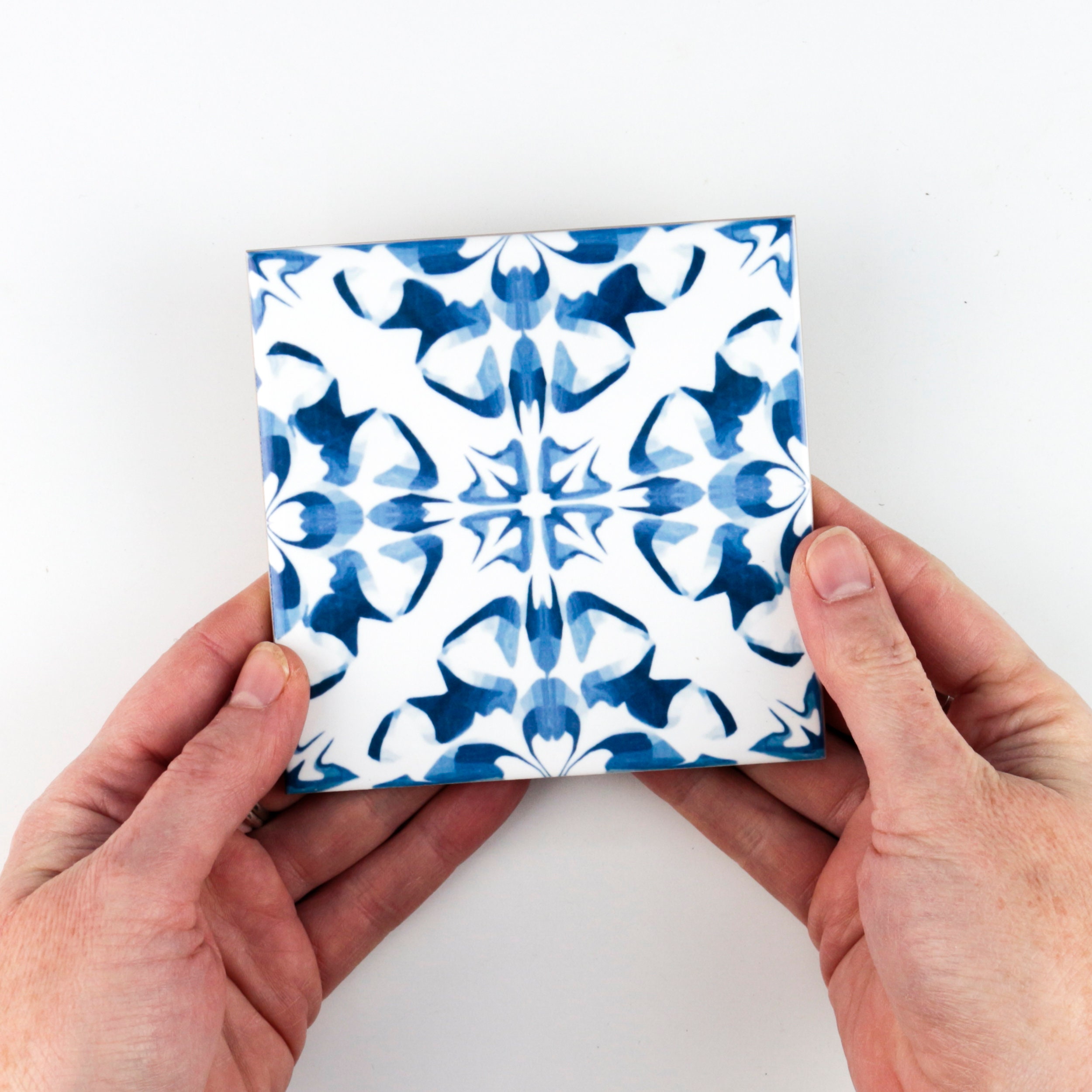 SET of 20 Blue White Patchwork Tiles, FREE UK Delivery. Blue White Hand ...