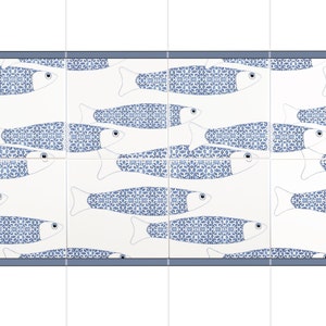 Fish Tile - Ocean Tile - Feature Wall Tile Mural - Set of Four Ceramic ...