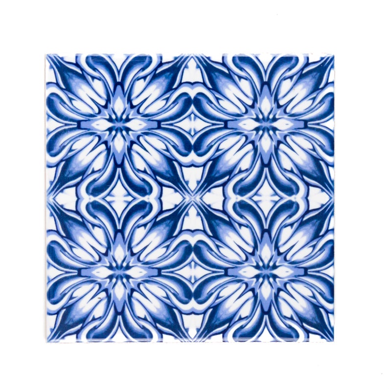 Dutch Blue White Tiles, Flower Tiles, Spanish Talavera Ceramic, Floral ...