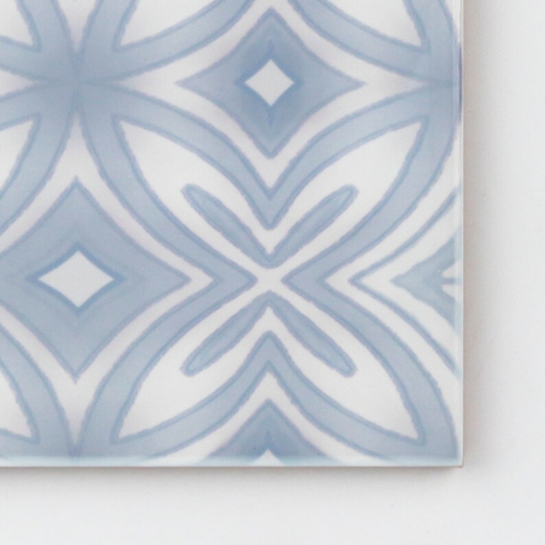 Grey Star Design Hand Printed Ceramic Tiles, 6 Inch Decorative Tile ...