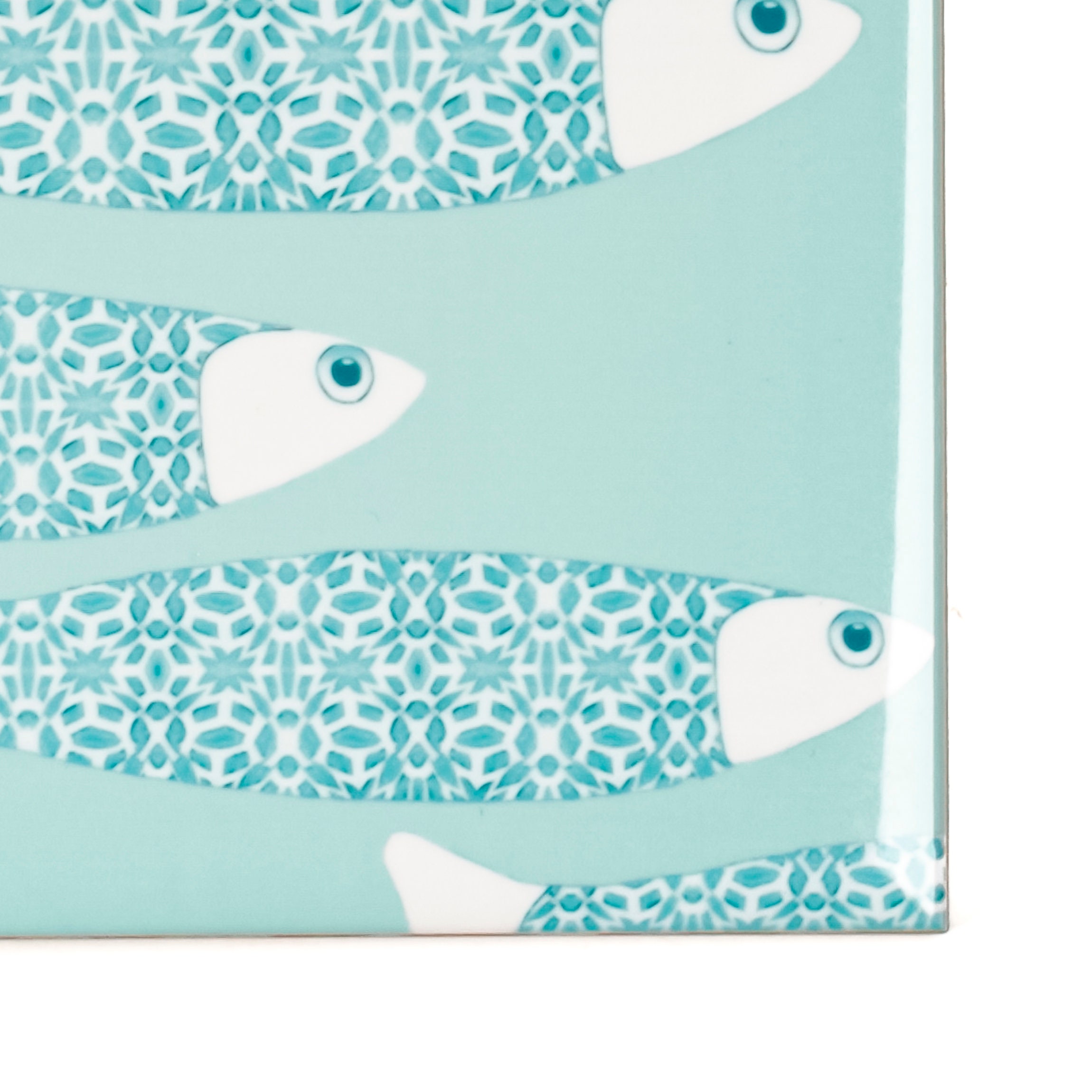 Fish Ceramic Tile, Aqua Turquoise Decor, Ocean Decor, Bathroom Feature ...