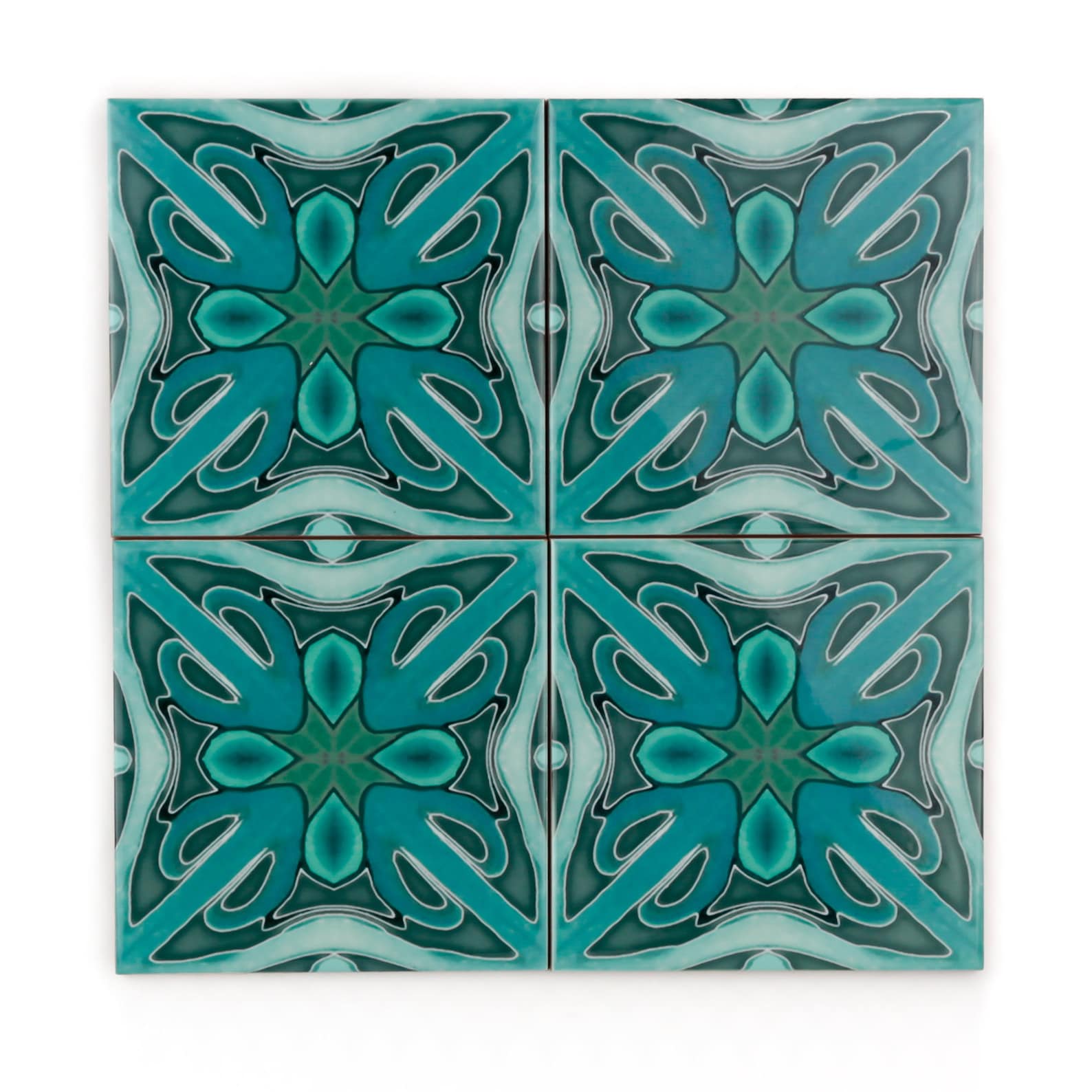 Green Blue Kitchen Tiles, Rich Deep Decor, Ceramic Decorative Tile ...